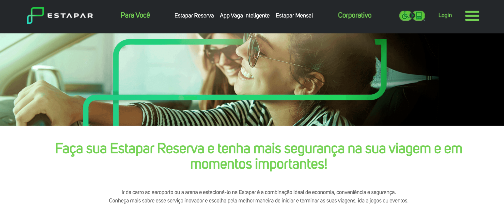 Estapar Reserva - Reserva de vagas em estacionamentos de aeroportos.